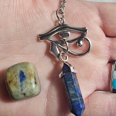 Eye of Rah Necklace, Eye of Horus With Crystal Pendant, Eye of Rah ...