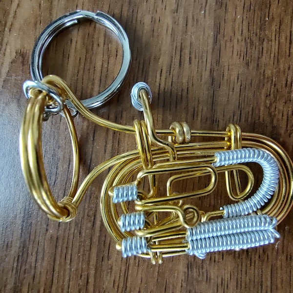 Violin Wire Art Instrument Keychain - Etsy