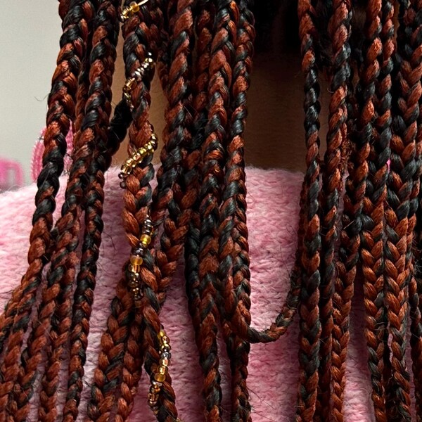 Copper and Topaz Beaded Loc Coil, Loc Jewelry, Braid Coil, Hair ...