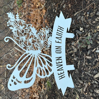 Personalized Butterfly Metal Garden Sign With Stakes, Metal Yard Decor ...