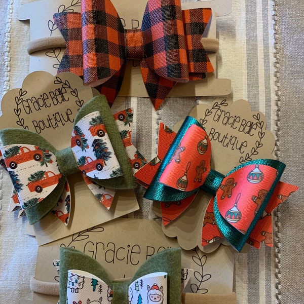 Bow Card SVG, Bow Display Card, Hair Clip Card DXF, Bow Card Template ...