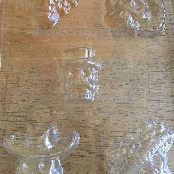 Happy Skulls Sugar Skull Molds/candy Molds - Day of the Dead - Etsy