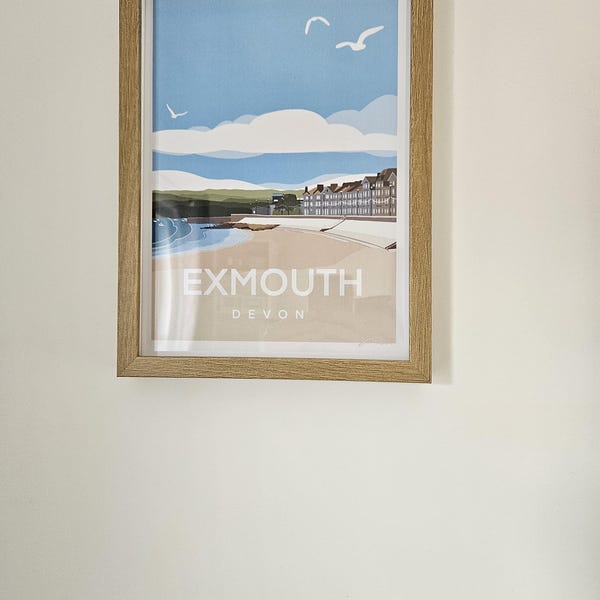 Torquay Devon Babbacombe Travel Poster | Torquay Torbay Travel Print ...