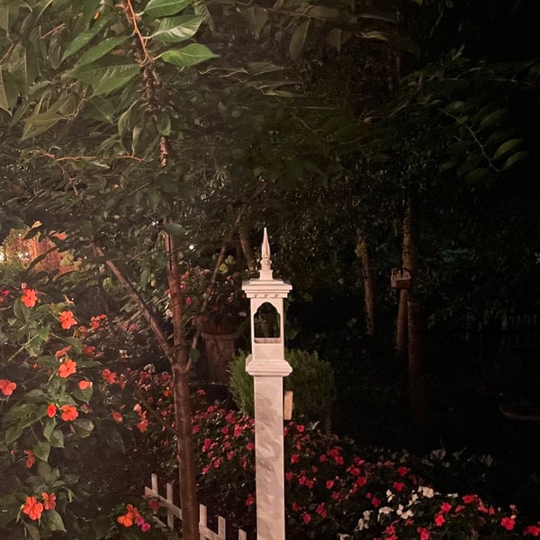 Tall Birdhouse/feeder for Post, Outdoor Weatherable Post Mount PVC Bird ...