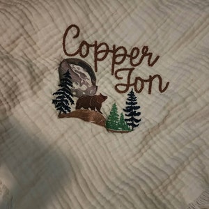 Personalized Embroidered Baby Receiving Blanket, Baby Blanket With Name ...