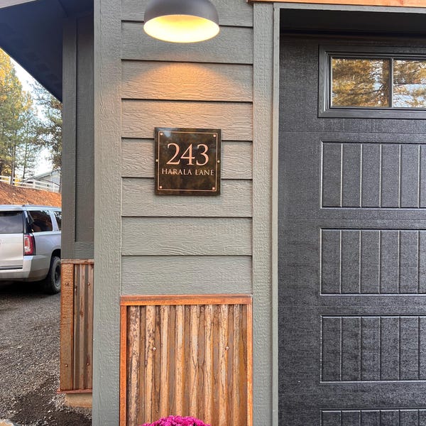 Personalized Rectangular Metal Address Plaques. Four Colors Available ...