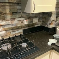 Printed Kitchen Glass Splashback Tempered Cooker Tiles Panel Backsplash ...