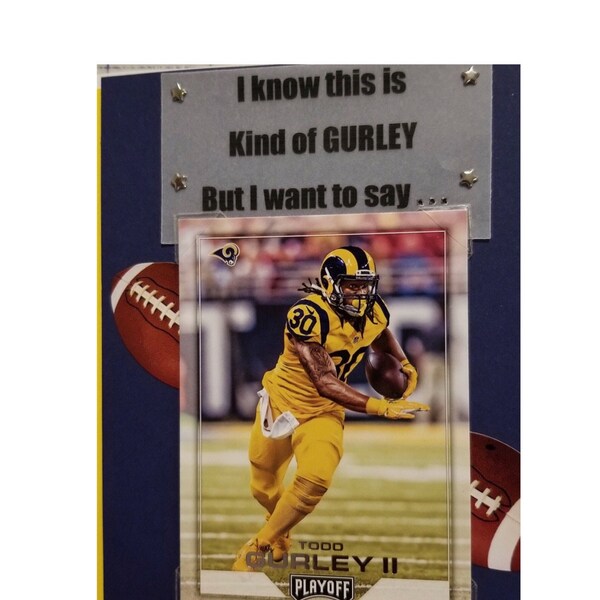 Los Angeles Rams Birthday Card With Tyler Higbee on a Detachable ...
