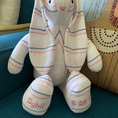 Plush Bunny From YOUR Baby's Hospital Receiving Blanket - Etsy