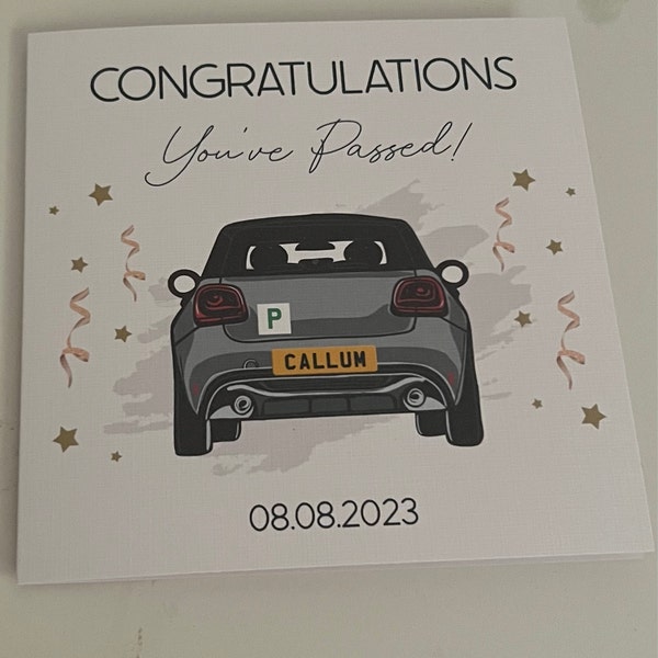 Personalised Congratulations Driving Test Greetings Card - Passed ...