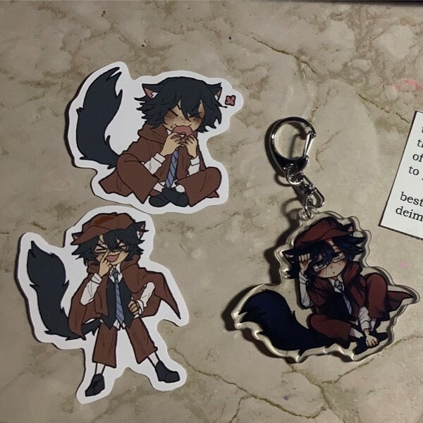 Bungou Stray Catboy 2.5" Double-sided Charms - Etsy Canada