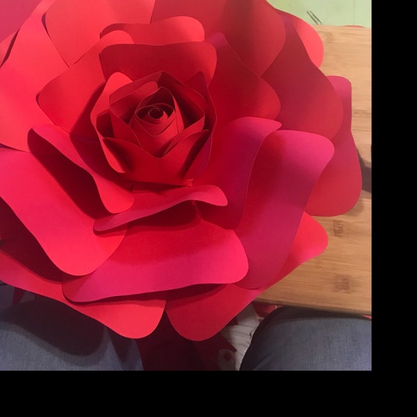 Printable PDF Paper Rose Templates, Giant Paper Rose Flower Templates ...