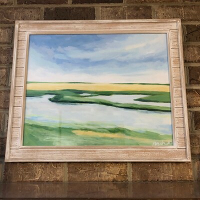 Landscape Marsh Painting Landscape Print Marsh Print Landscape Art ...