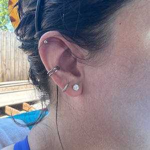 ASTM F136 Hoop With Chain Conch Hoop, Conch Earring, Conch Clicker ...