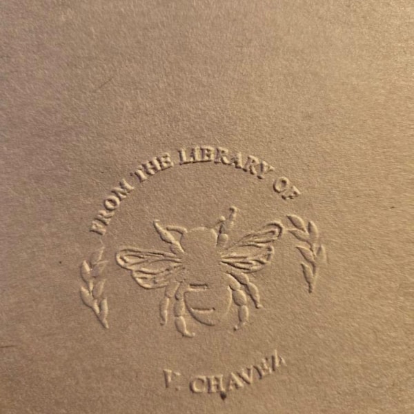 Library Book Embosser Custom Initials Monogram Ex Libris This Book ...