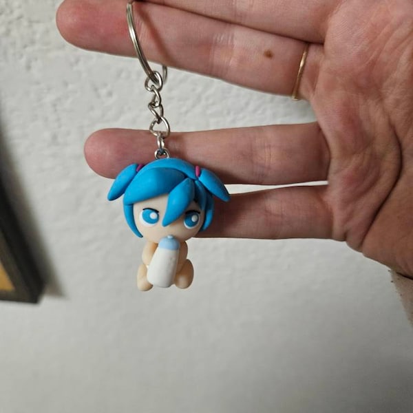 Hatsune Miku Keychain - Hatsune Miku Figure - Kawaii Miku - Miku Charm ...