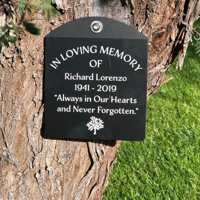 Personalized Tree Tag for a Large Tree, Big Tree Plaque, Memorial Tree ...