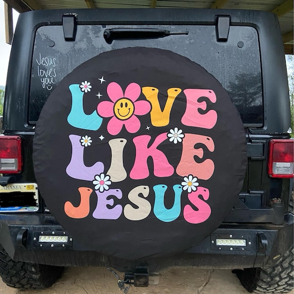 Spare Tire Cover With Messy Bun and Heart Shaped Glasses Design, Girly ...