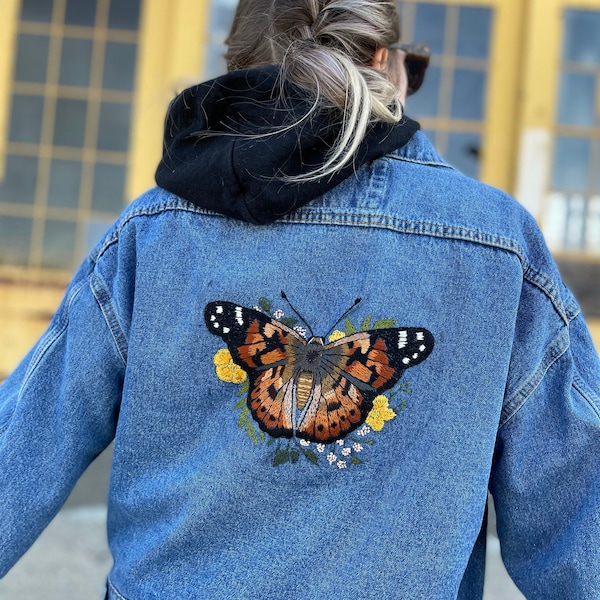 Butterfly: Hand Embroidery Pattern, Thread Painting Tutorial, Instant ...