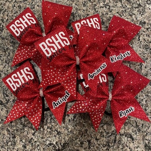 School Spirit Bow High School Cheer Team Bow Custom Hair Bow Cheer Bows ...