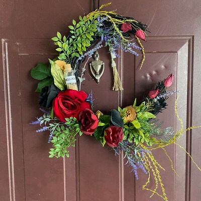 Intention Set Lg Mushroom Wreath/ With Spell-jar/ Crystals and - Etsy