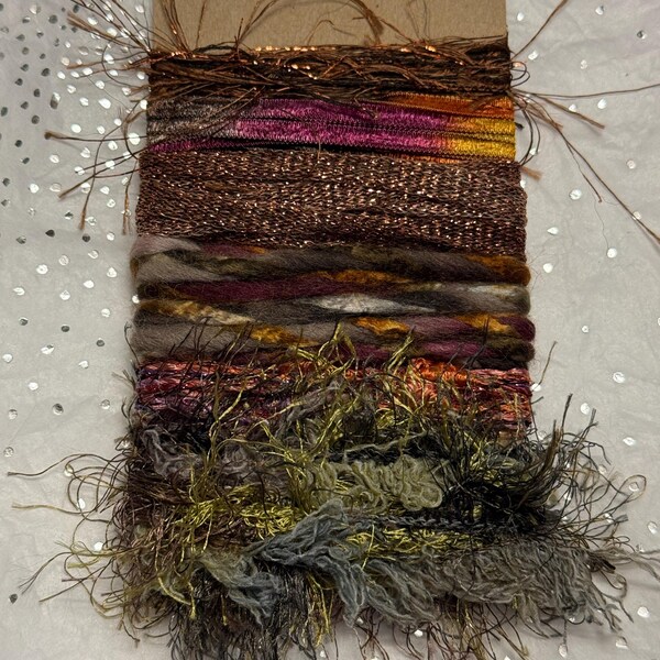 Dryad Elements 12yd 6x2 Autumn Art Yarn Bundle . Collage Fibers Wall ...