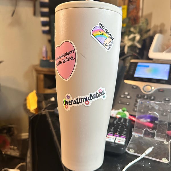 Overstimulated Waterproof Sticker Decal/ Mental Health Awareness/self ...