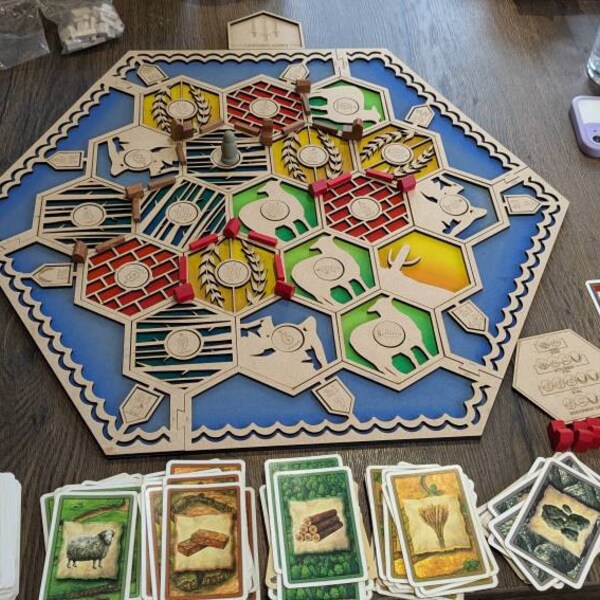 Catan-inspired Boardgame - Laser Template & Glowforge Files - Etsy