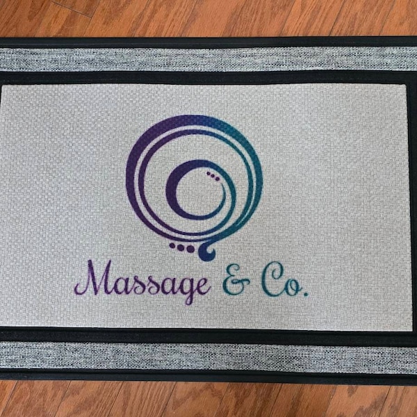 Custom Business Logo Door Mat - Your Text Here - Personalized Doormat ...