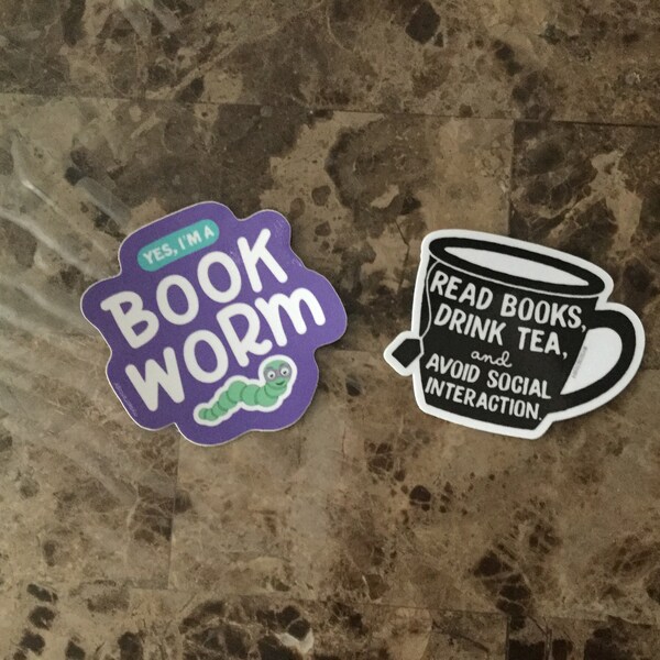 Antisocial Sticker Books and Tea Sticker | Bookish Stickers | Gifts for ...