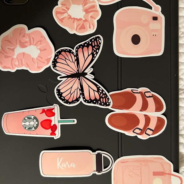 PINK VSCO AESTHETIC Sticker Pack | Water Resistant Vinyl Laptop Sticker ...