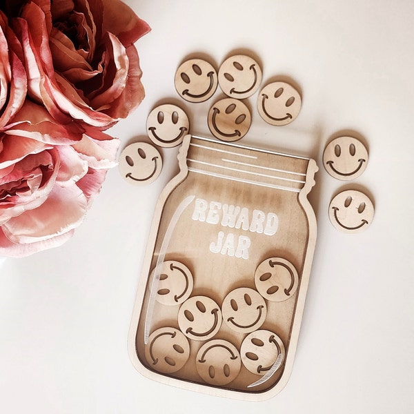 Reward Jar Svg, Glowforge Cut File, Reward Jar Laser Cut File ...