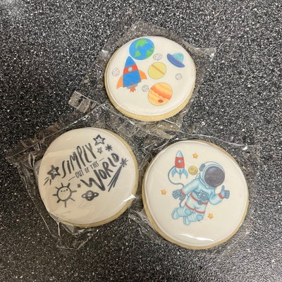 Astronaut Space Themed Rocket Cookies Themed Birthday Event Sugar ...