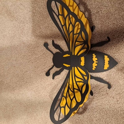 Bee Svg, 3d Bee Svg, Layered Bee Svg, Bee Svg Template for Paper ...