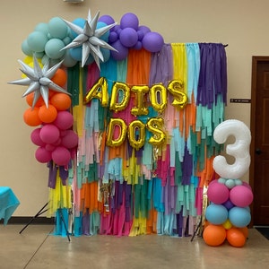 Light Blue Streamer Backdrop Curtain Backdrop Blue | Etsy