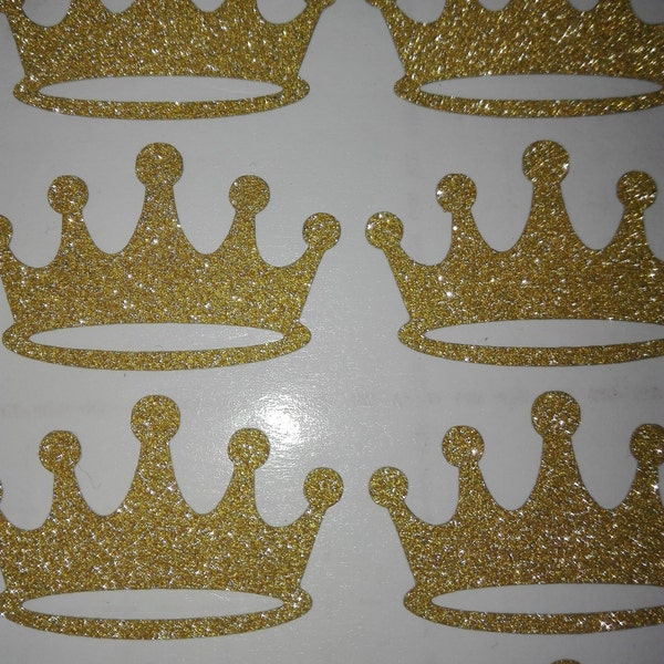 35 Glitter Crown Stickers, Party Decorations, Craft Supply, 1.5 In, No ...
