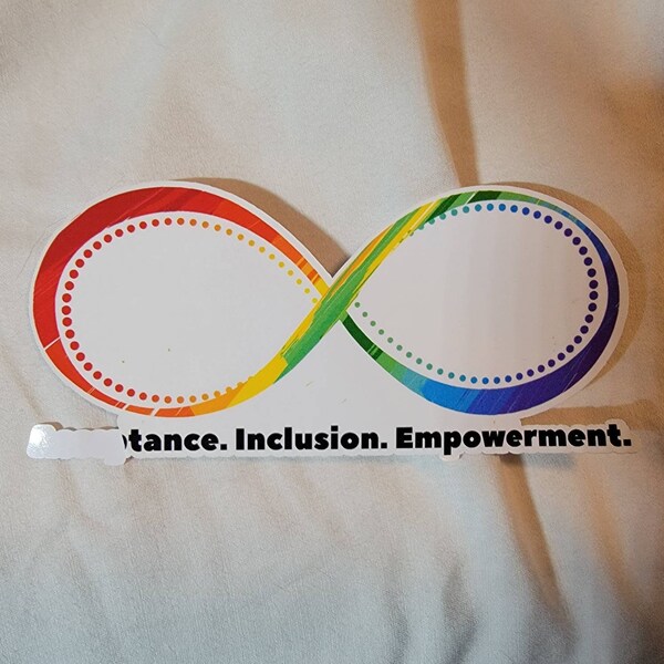 Autism Rainbow Infinity Symbol Waterproof Vinyl Sticker, Decals for ...
