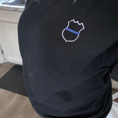 Thin Blue Line Heart Corner Sweatshirt Back the Blue Sweatshirt Thin ...