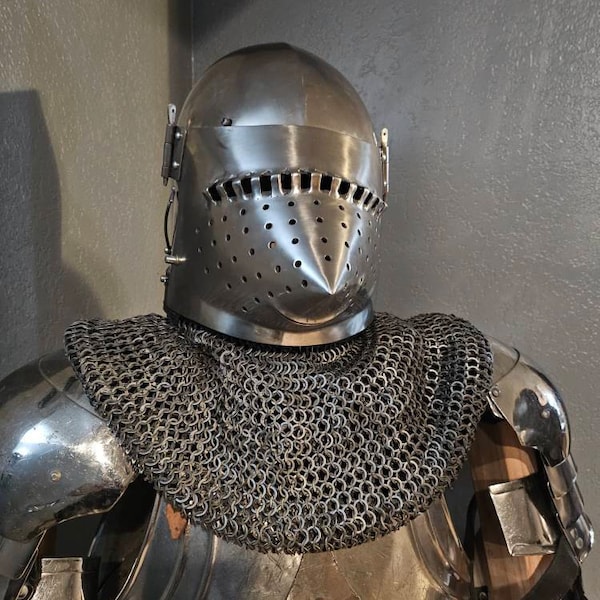 Medieval Beak Face Helmet Armour Steel Head Protection Armor SCA Combat ...