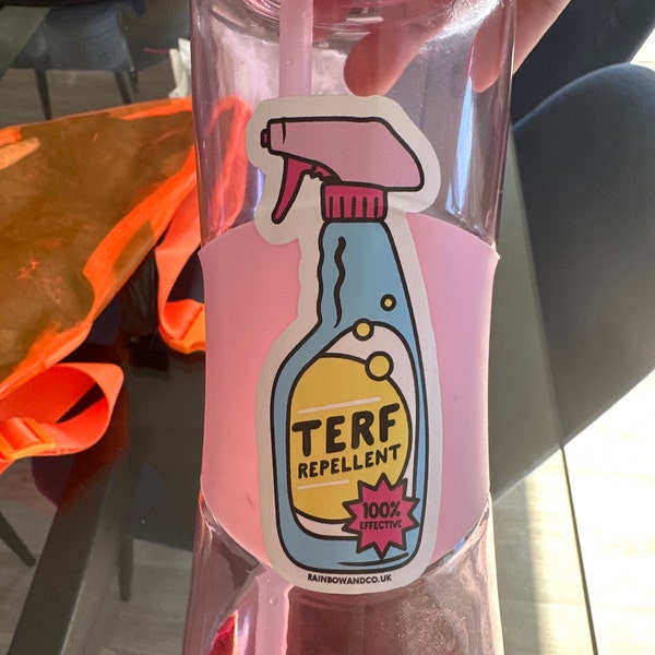 TERF Repellent Sticker Anti Terf Vinyl Sticker Transgender Pride Laptop ...