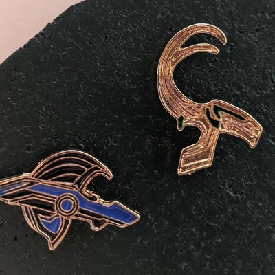 Thor Pin Loki Pin Marvel Thor Helmet Pin Loki Helmet Pin - Etsy