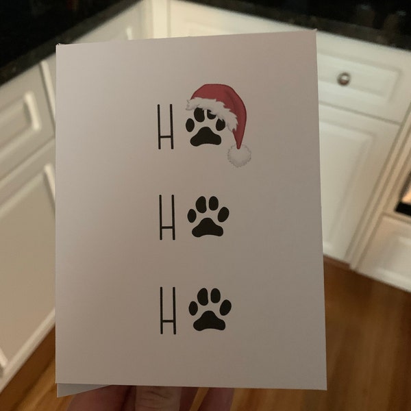 Christmas Card for Dog Lovers, Dog Christmas Greeting Card, Note Cards ...