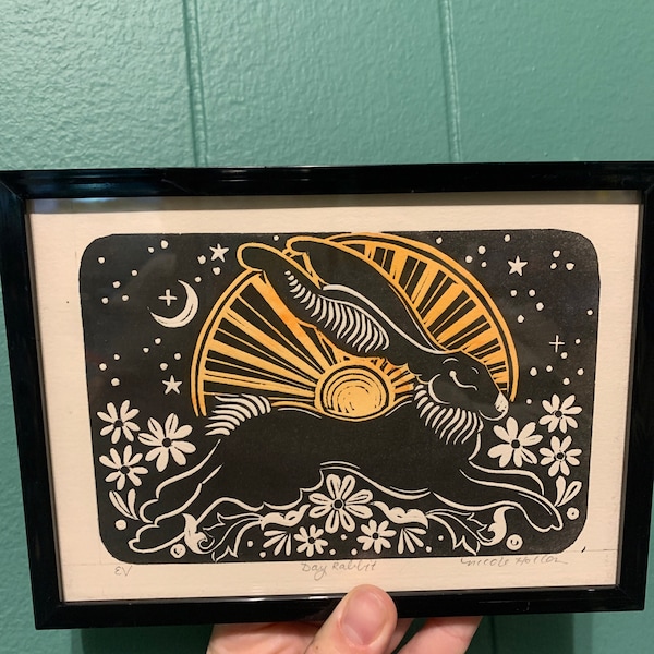 Vulpecula Fox Block Print Printmaking Fox Relief Print Linocut ...