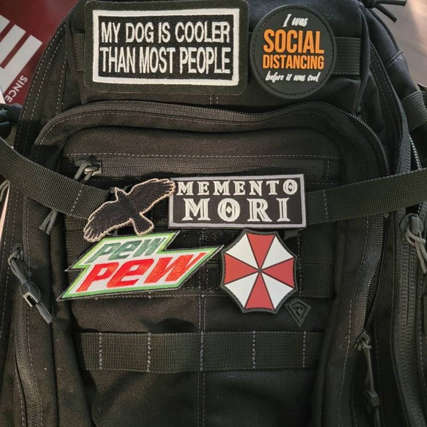 Pew Pew - Embroidered Morale Patch With Hook and Loop Backing - Etsy