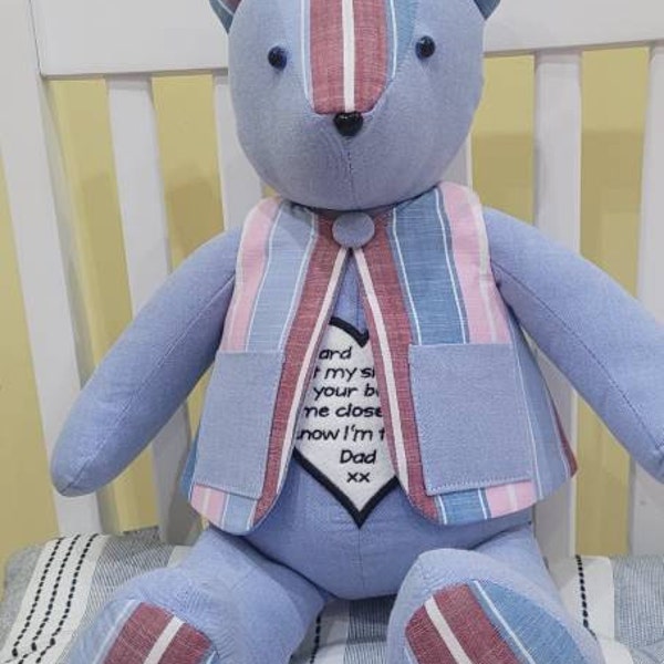 Personalised Heart Shaped Memory Patch Memory Bear Patch Memory Cushion ...