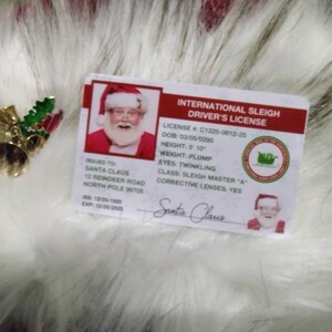 Santa Driver's License, Christmas Gift for Kids, Santa Claus Ornament ...