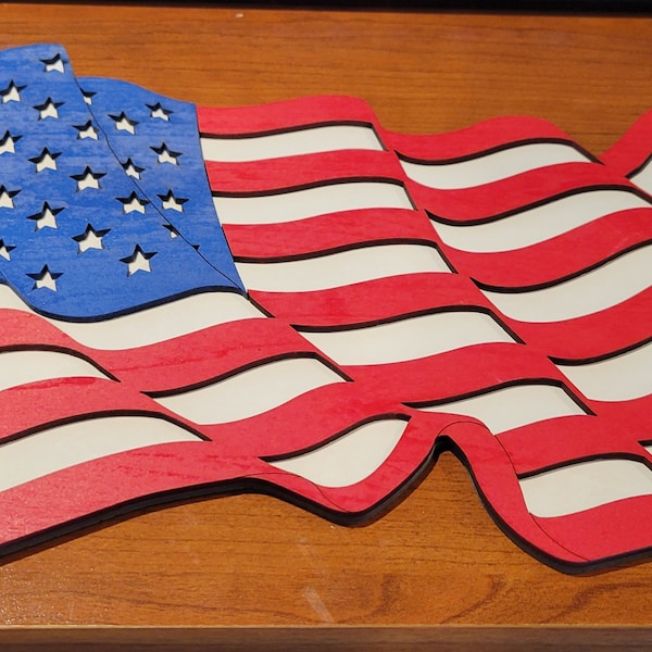 Wavy Flag, Waving Flag, SVG, Laser Cutting File - Etsy