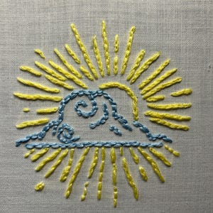 Sunbathers Embroidery Pattern PDF / Digital Hand Embroidery Pattern ...