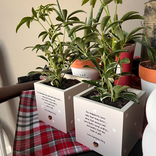 BEST FRIEND Personalised Flower / Plant Pot Special Friend Gift Shabby ...