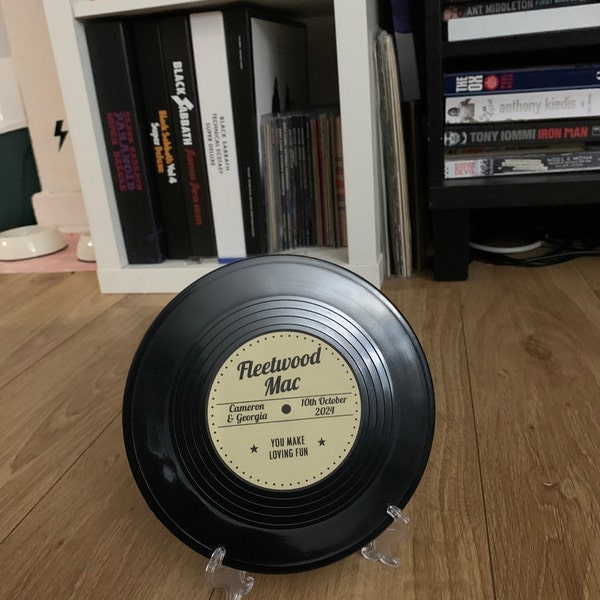 Personalised Record Label STICKERS for 7" Vinyl Record Table Names ...